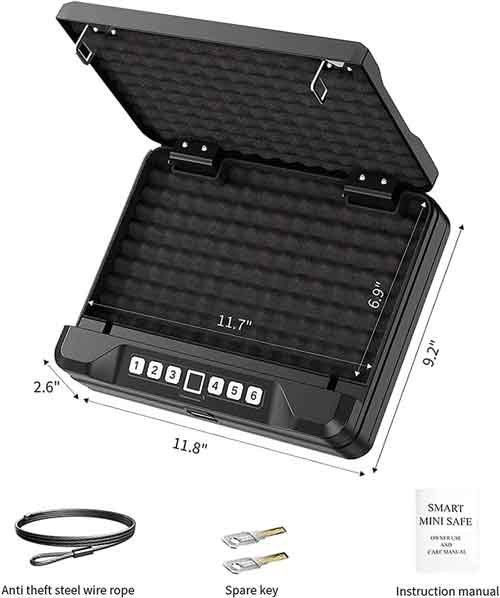Handgun Safe Vault Security Pistol & Revolver Safety Case With ...