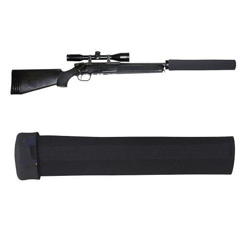 Gun Cover For Silencer Sound Moderator Suppressor Black Neoprene ...