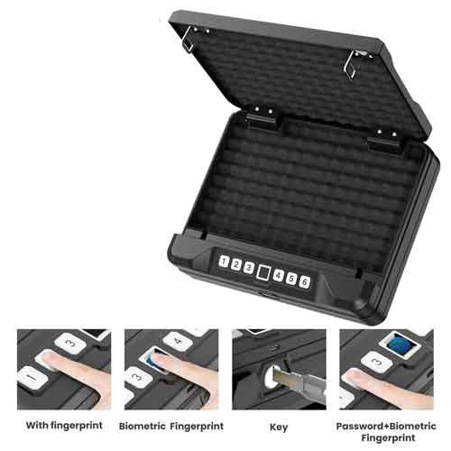 Handgun Safe Vault Security Pistol & Revolver Safety Case With ...