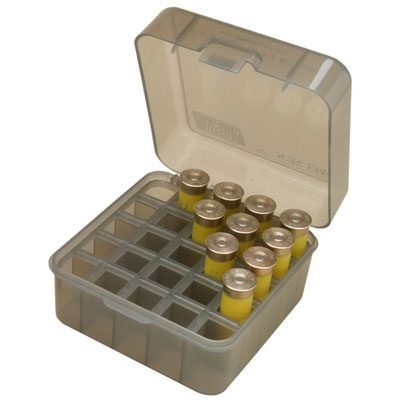 Shotgun Shell Ammo Case Box MTM S25D, Flip Top Multi Gauge 25 Round ...