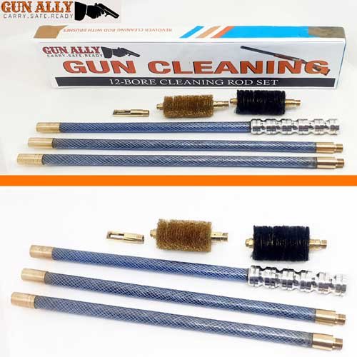 GunAlly Imported Quality 12 Bore Shotgun Cleaning Kit Set - Gunholster