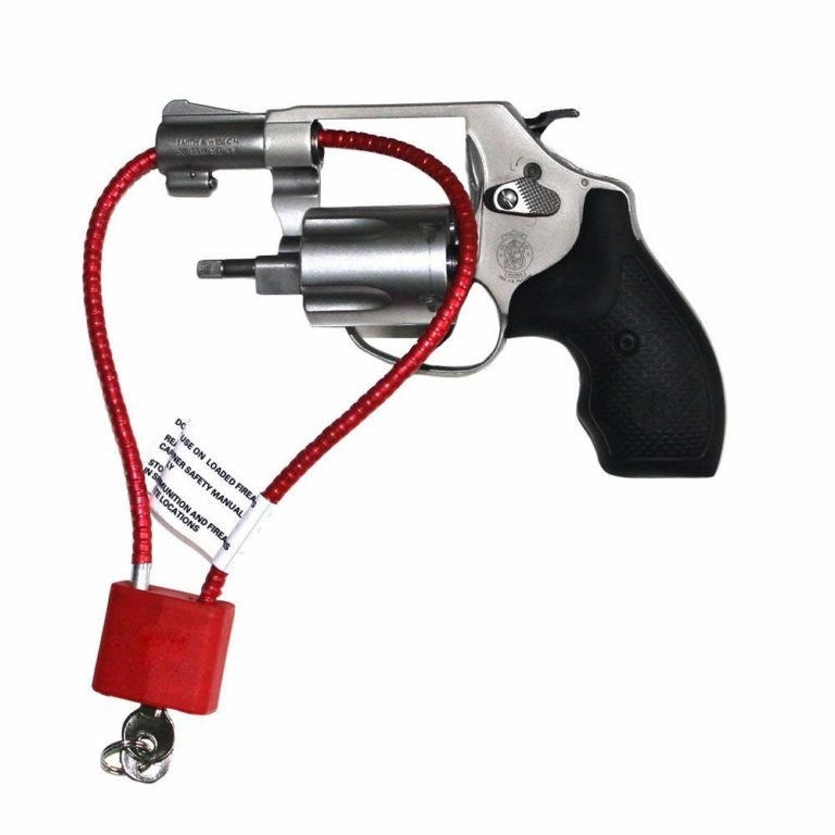 Cable Gun Lock with Key Secures Pistol, Rifle, Shotgun, Revolver, and ...
