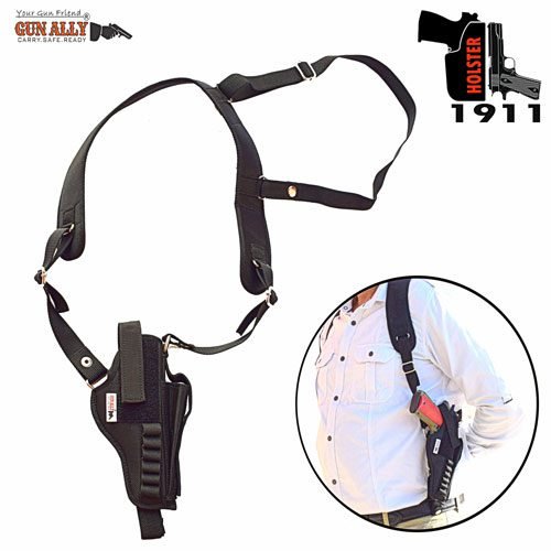 GunAlly Vertical Shoulder Holster For 1911 or Similar Size Handgun ...