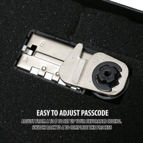 GunAlly Portable Combination Lock Box Travel Gun Safe, Pistol Lock Box ...