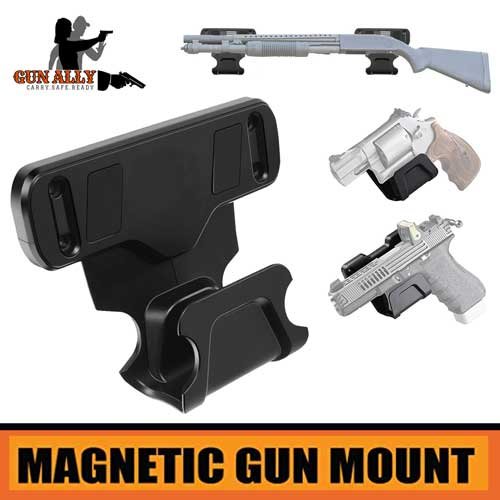 Magnetic Gun Mount with Safety Trigger Guard - Gunholster