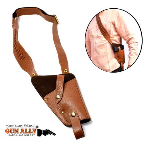 GunAlly Shoulder Cross Body Holster For Big Size Pistol and Revolver ...
