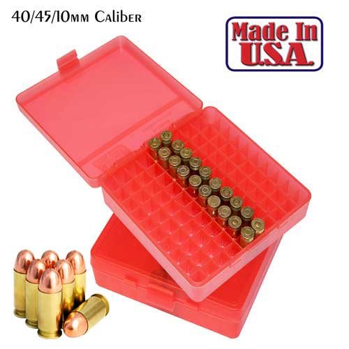 MTM Ammo Box Carry 100 Round for 40/45/10mm Caliber - Gunholster