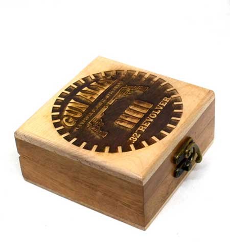 GunAlly Wood Ammo Box for Revolver .32 Caliber - Gunholster