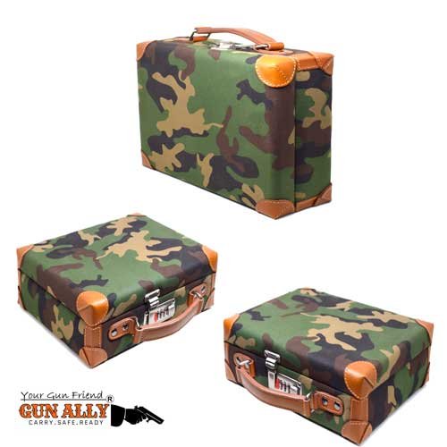 GunAlly Handgun Storage Combination Lock Gun Safe Box Militry Style ...