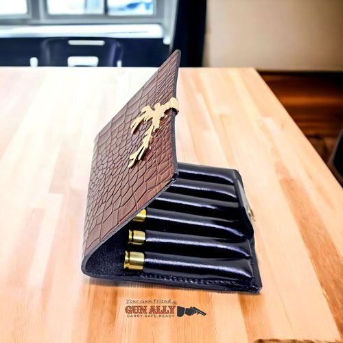 GunAlly Premium Leather Rifle Ammo Carry Bullet Pouch Wallet - Gunholster