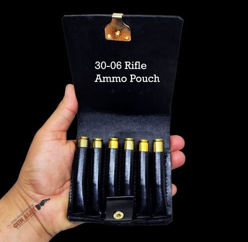 GunAlly Premium Leather Rifle Ammo Carry Bullet Pouch Wallet - Gunholster