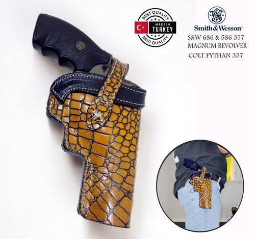 GunAlly Revolver Holster For Smith Wesson 586 686 Taurus Colt Python ...