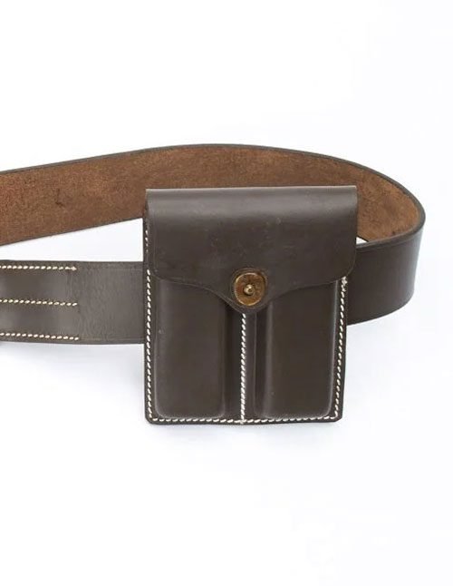 Double Magazine Pouch Leather 1911 Mag .45 with Belt Loop World War ...