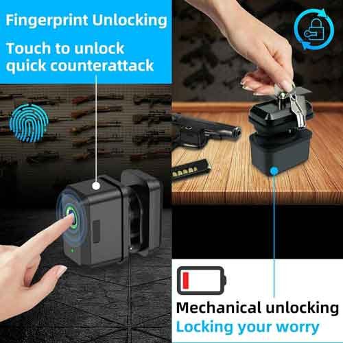 Biometric Fingerprint Trigger Lock with Key for Handguns,Rifles and ...