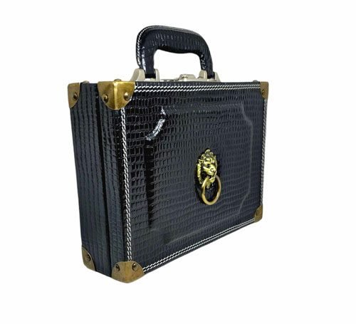 Premium Box Leather Hard Pistol/Revolver Case Lockable Handgun Storage ...